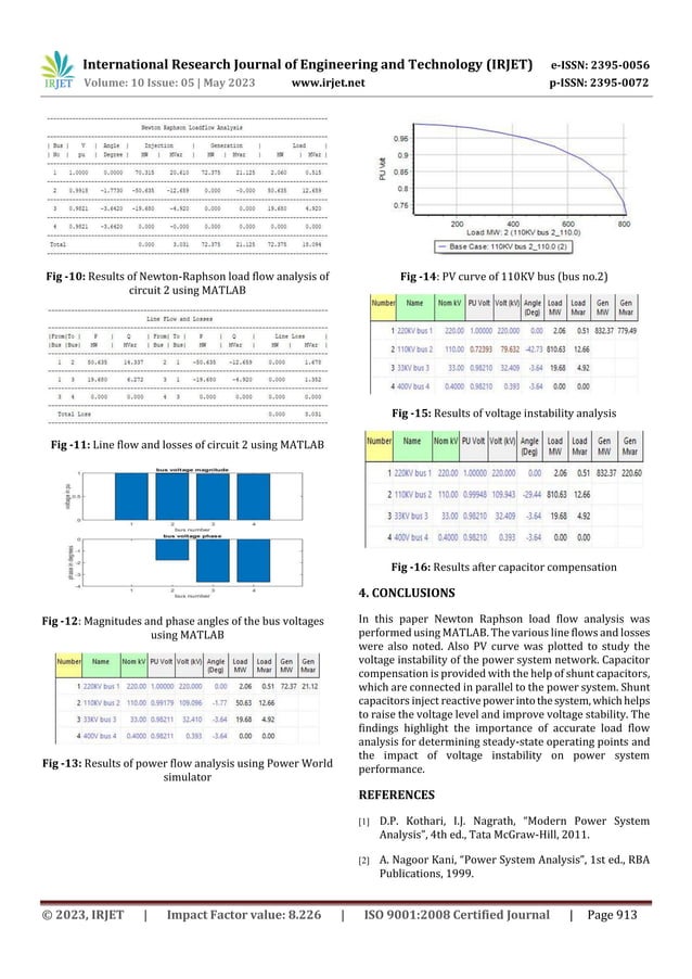 Load Flow and PV Curve Analysis of a 220kV Substation | PDF