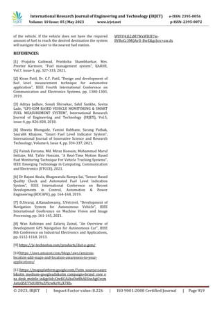 Smart fuel level indicator with automatic fuel station navigation ...