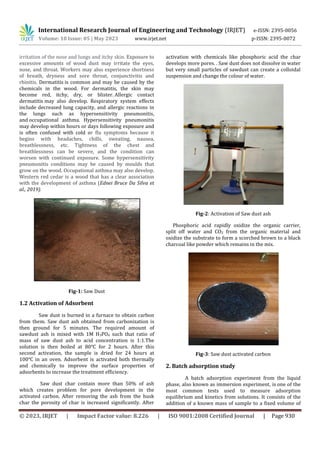 Treatment of Dairy Wastewater Using Saw dust as a Natural Low Cost ...