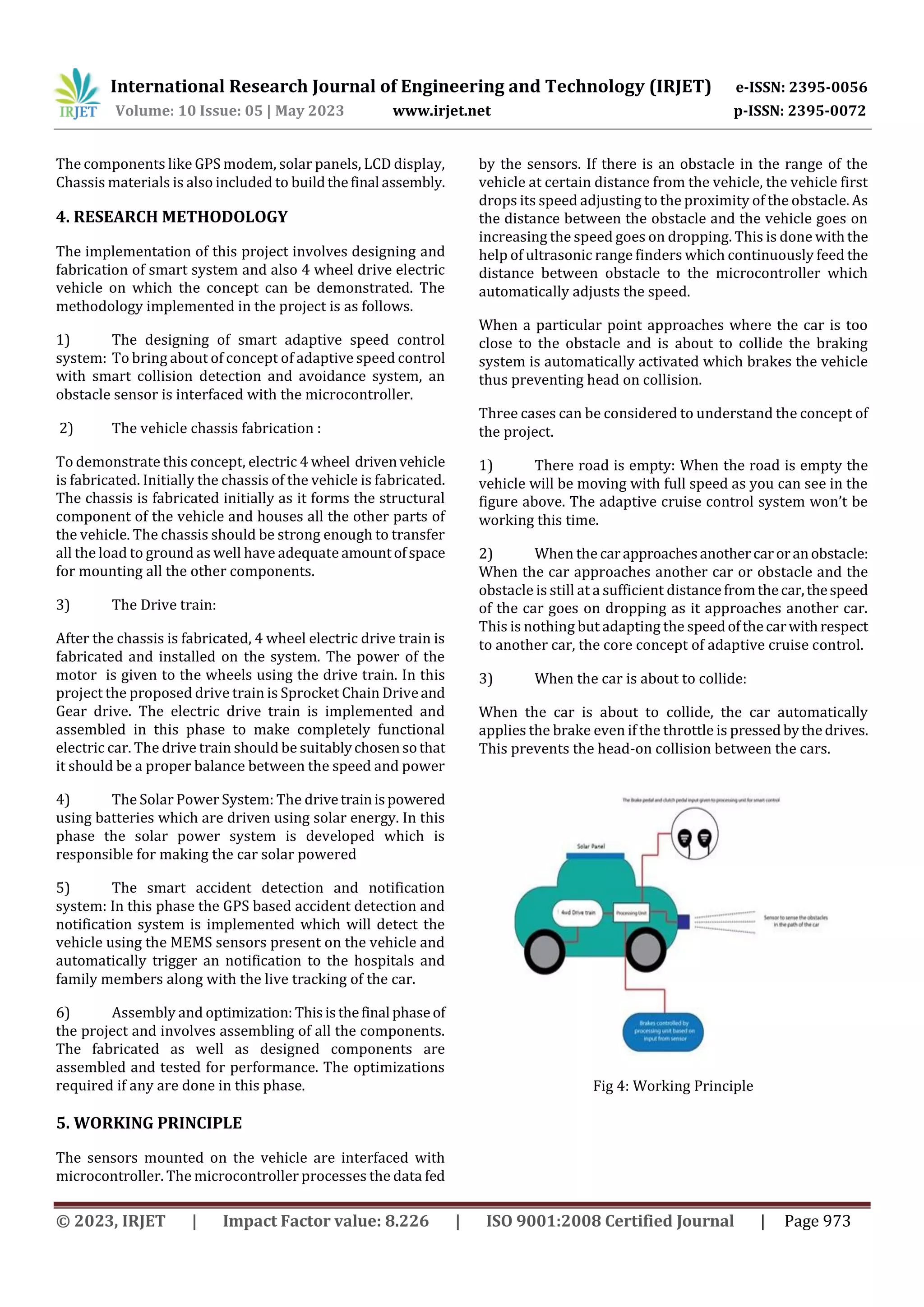 Design and Analysis of Solar-Powered Smart Electric Car with Accidental ...