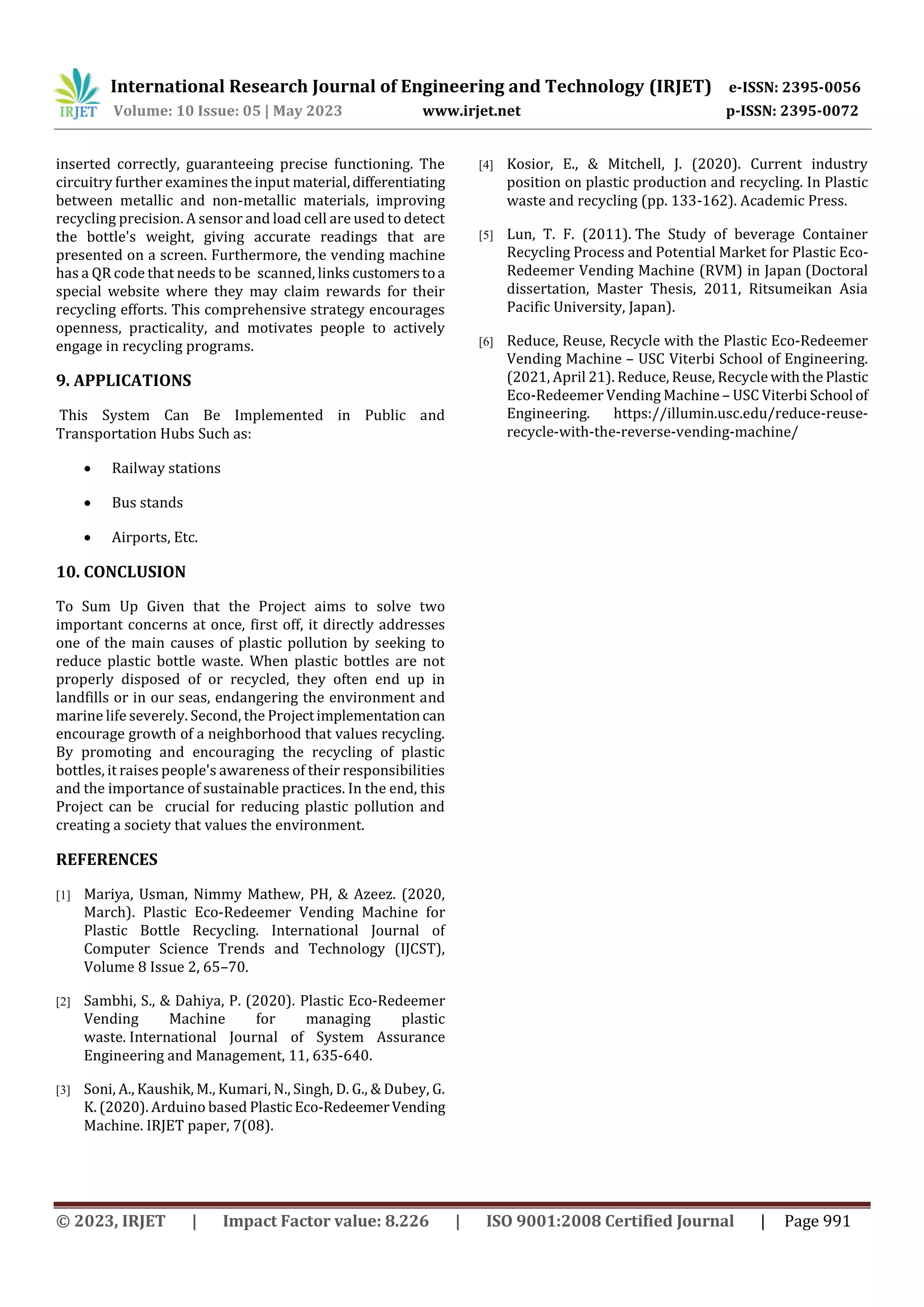 Plastic Eco-Redeemer Vending Machine | PDF