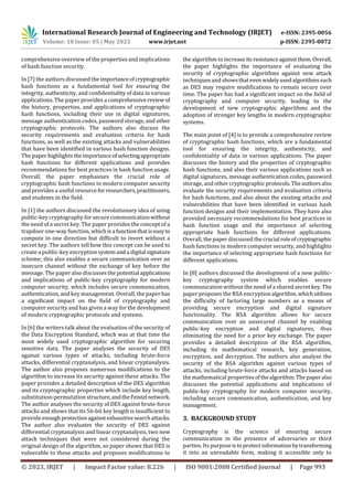 CRYPTOGRAPHY ALGORITHMS FOR WEB SECURITY | PDF