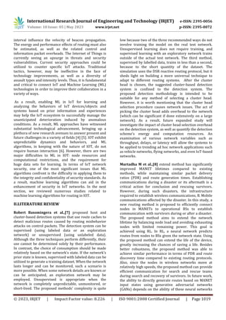 Survey on Optimization of IoT Routing Based On Machine Learning Techniques | PDF