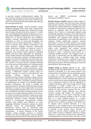 Survey on Optimization of IoT Routing Based On Machine Learning Techniques | PDF