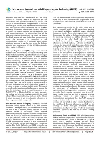 Survey on Optimization of IoT Routing Based On Machine Learning Techniques | PDF