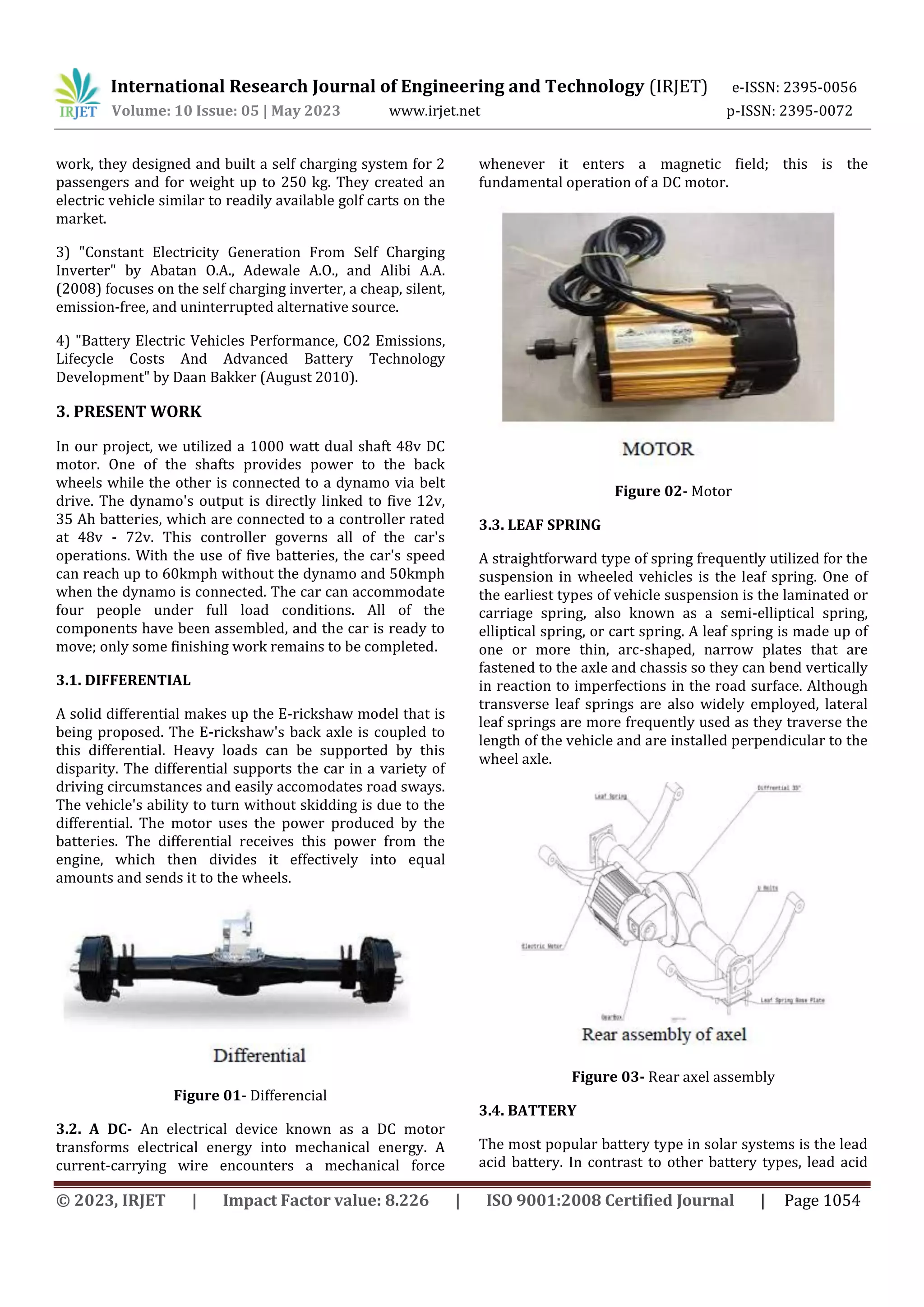 FABRICATION AND ANALYSIS OF SELF CHARGING ELECTRIC CAR | PDF