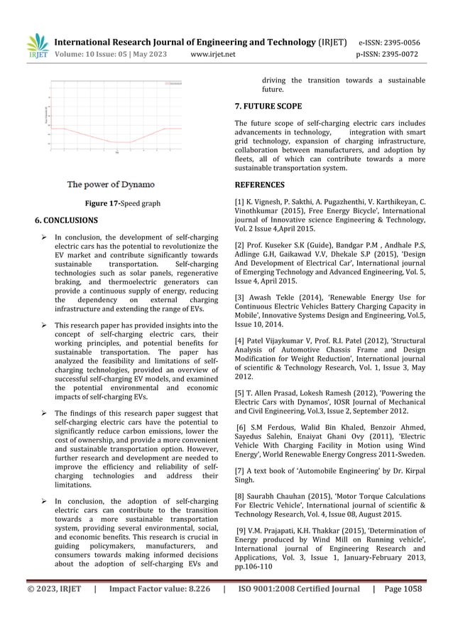 FABRICATION AND ANALYSIS OF SELF CHARGING ELECTRIC CAR | PDF ...