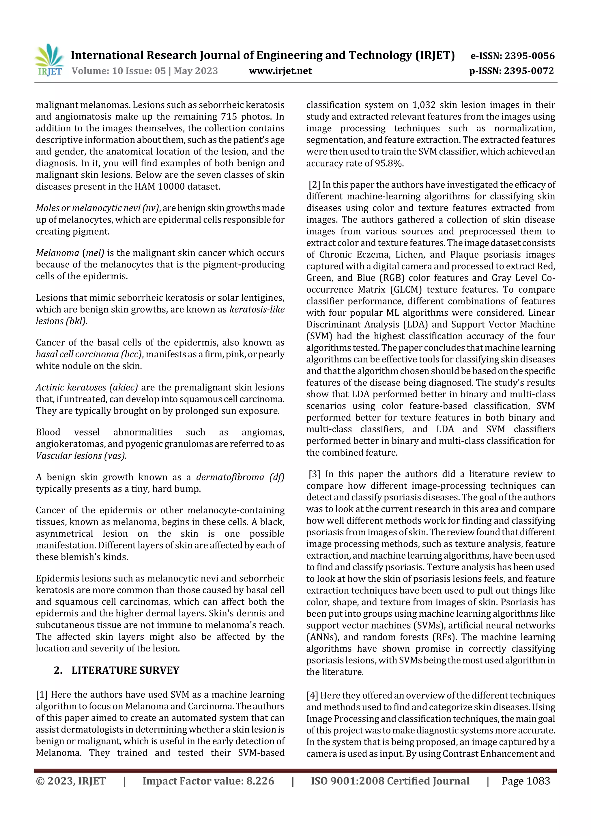 Skin Disease Detection And Classification Using Different Segmentation