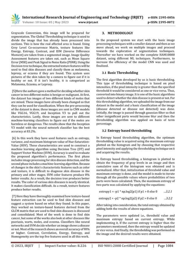 Skin Disease Detection And Classification Using Different Segmentation And Classification