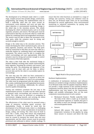 IR-Based Snake Robot for Pipeline Inspection Using IoT | PDF