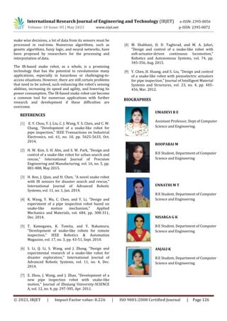 IR-Based Snake Robot for Pipeline Inspection Using IoT | PDF
