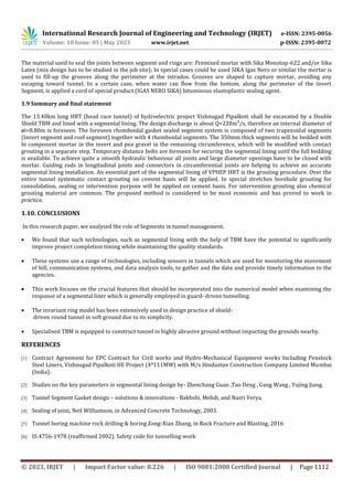 Analyzing the role of Segmental lining in the tunnels with Tunnel ...