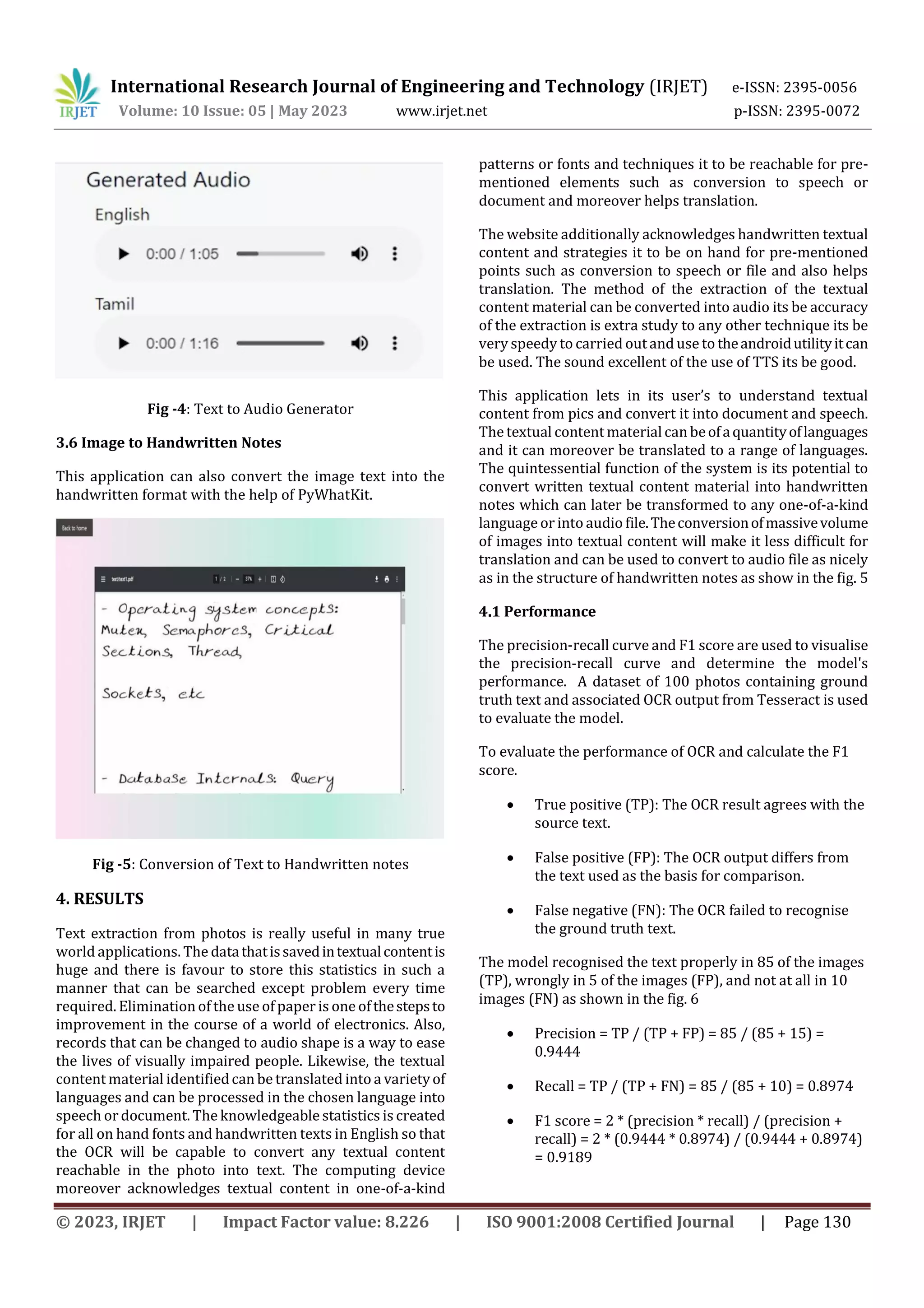 Audio computing Image to Text Synthesizer - A Cutting-Edge Content Generator Application | PDF