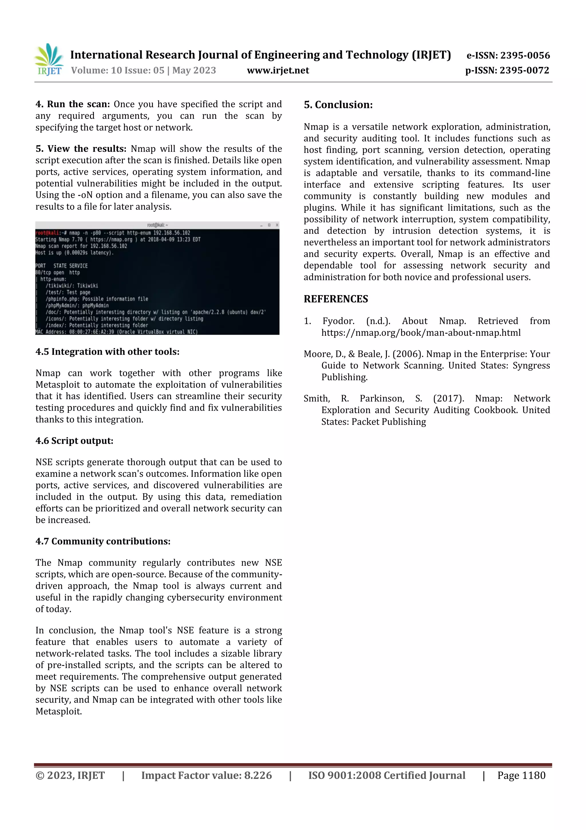 A REVIEW ON NMAP AND ITS FEATURES | PDF | Operating Systems | Computer ...