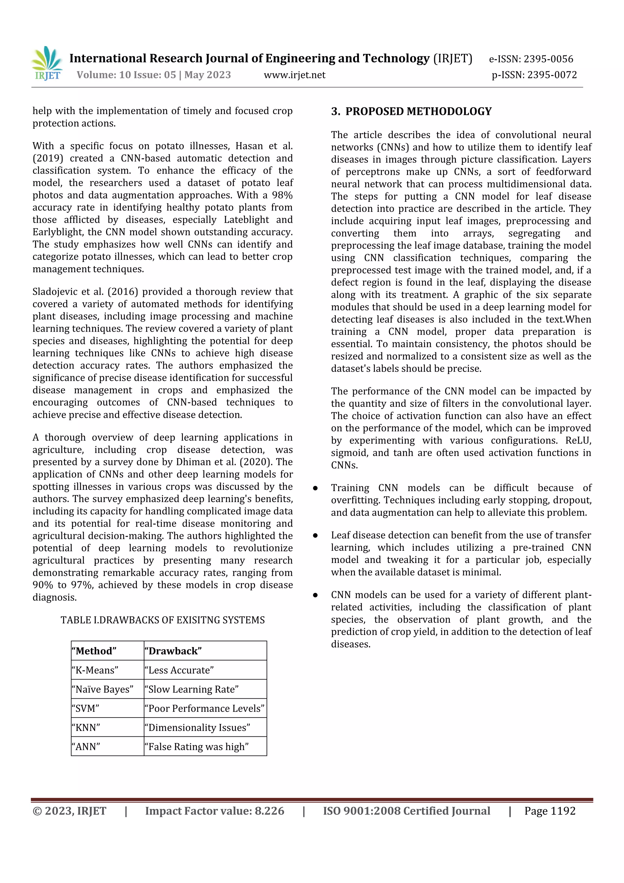 Potato Leaf Disease Detection Using Convolutional Neural Networks Pdf