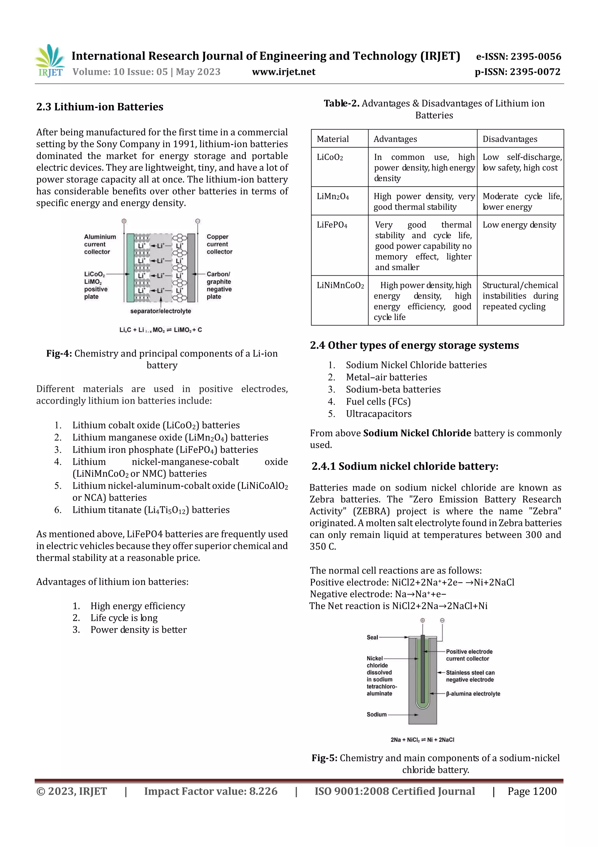 Analysis of Different Types of Batteries In Electric Vehicle | PDF