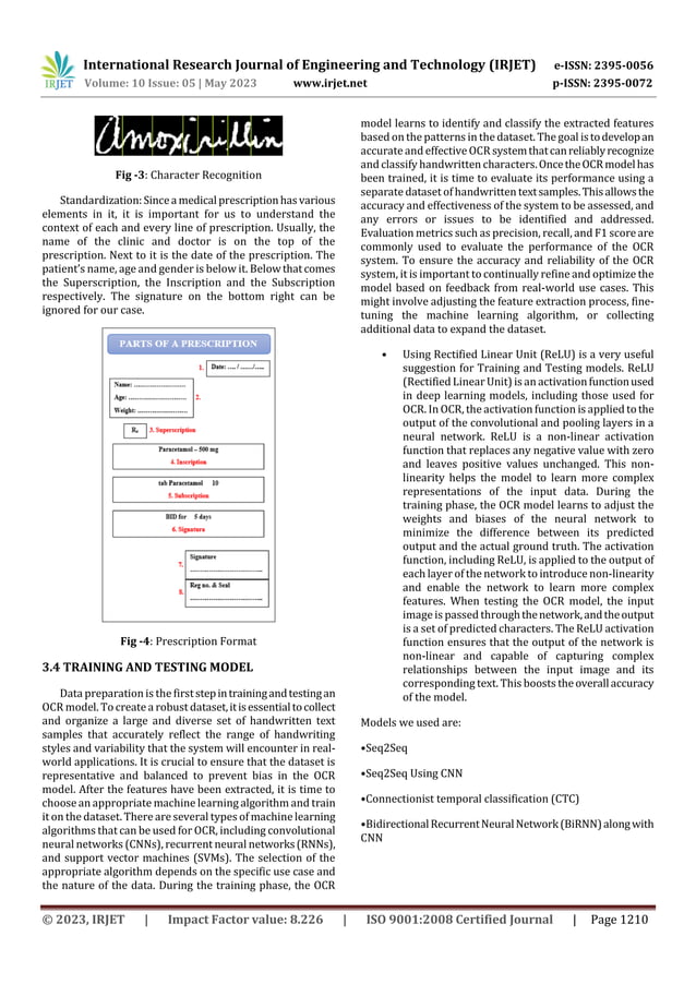 Medical Prescription Scanner using Optical Character Recognition | PDF