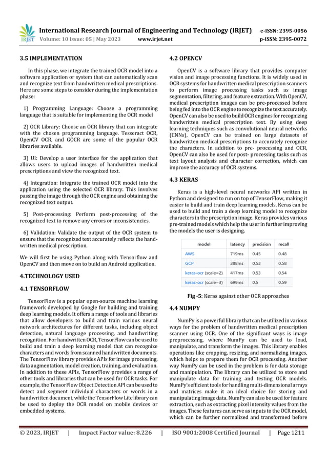 Medical Prescription Scanner using Optical Character Recognition | PDF
