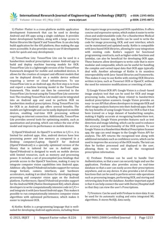 Medical Prescription Scanner using Optical Character Recognition | PDF