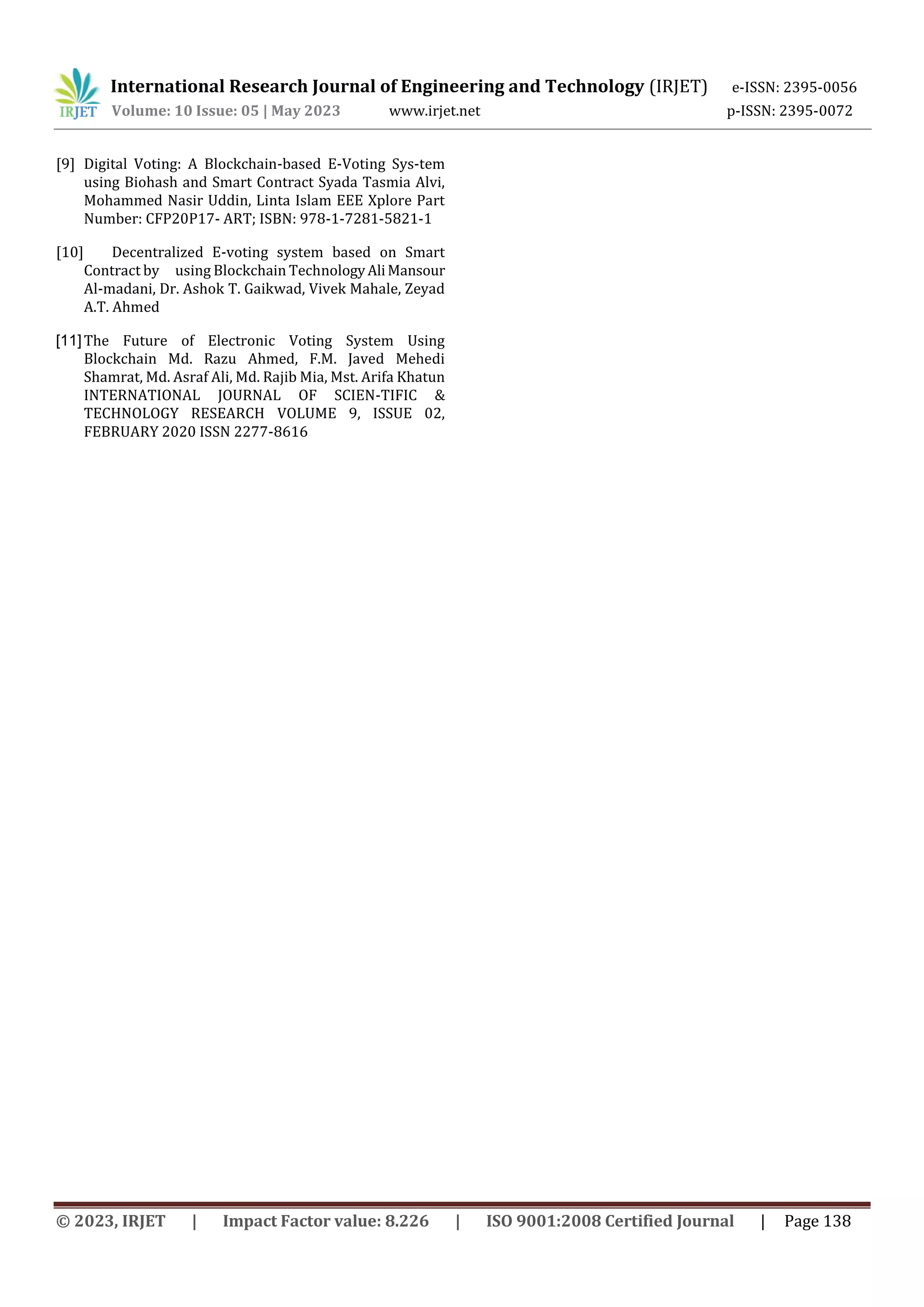 Decentralized Voting System Using Blockchain Pdf