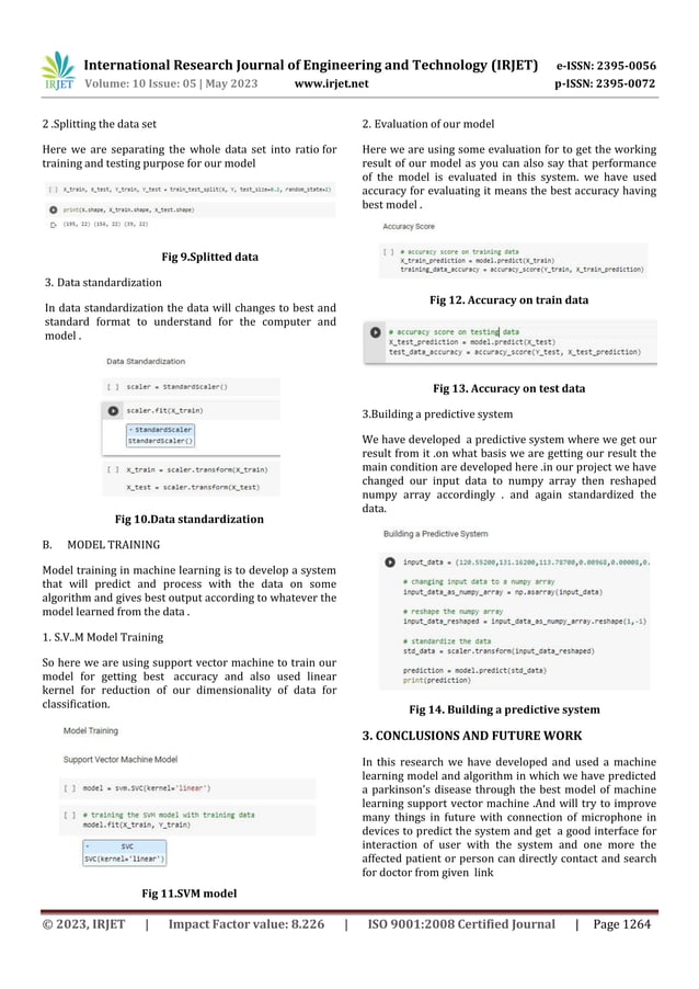 Parkinson’s disease detection system using Support vector machine | PDF