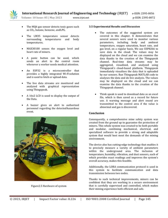 COAL MINE SAFETY INTELLIGENT MONITORING BASED ON WIRELESS SENSOR ...