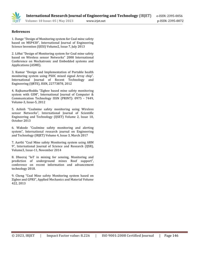 COAL MINE SAFETY INTELLIGENT MONITORING BASED ON WIRELESS SENSOR ...