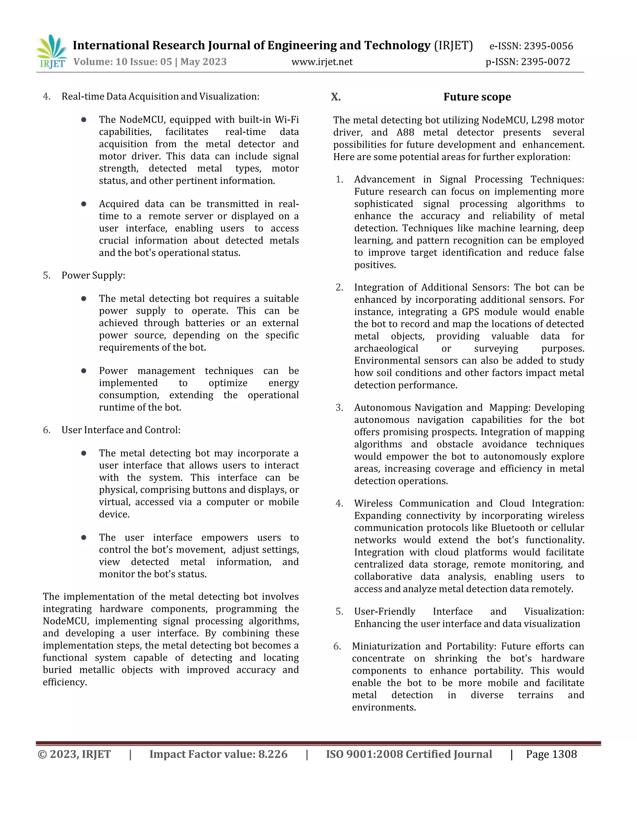 Metal Detecting Bot using NodeMCU 8266 | PDF