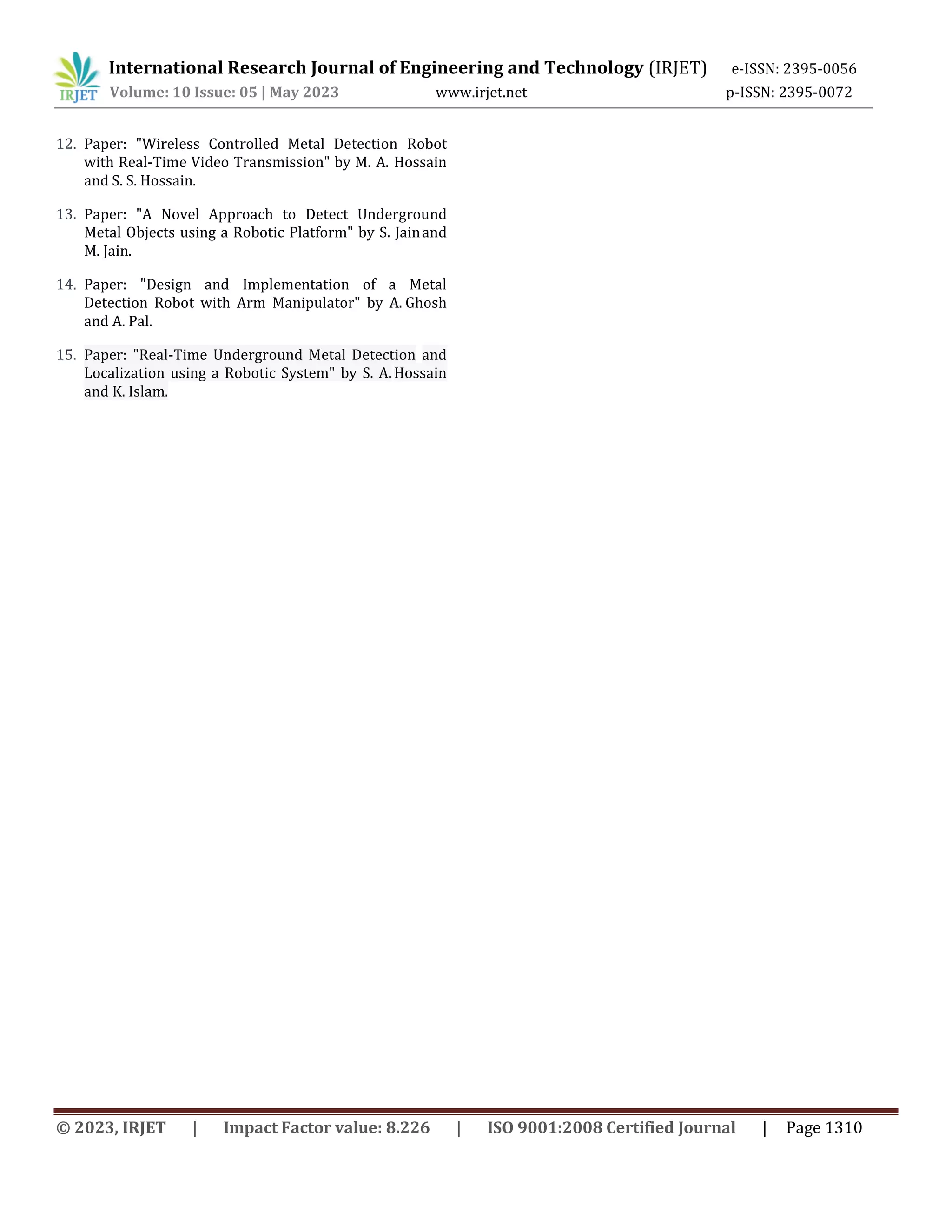 Metal Detecting Bot using NodeMCU 8266 | PDF