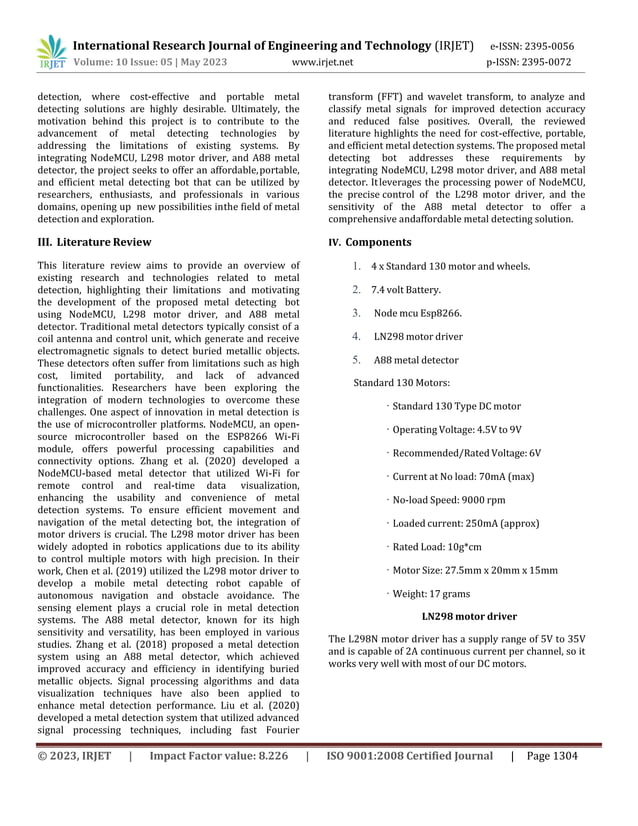 Metal Detecting Bot using NodeMCU 8266 | PDF