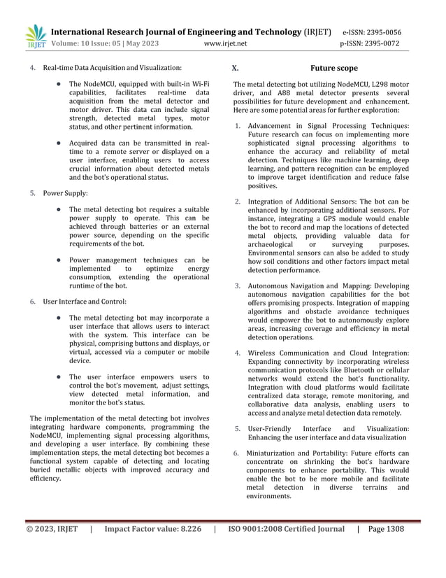 Metal Detecting Bot using NodeMCU 8266 | PDF