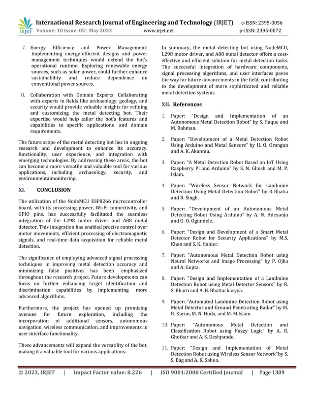 Metal Detecting Bot using NodeMCU 8266 | PDF