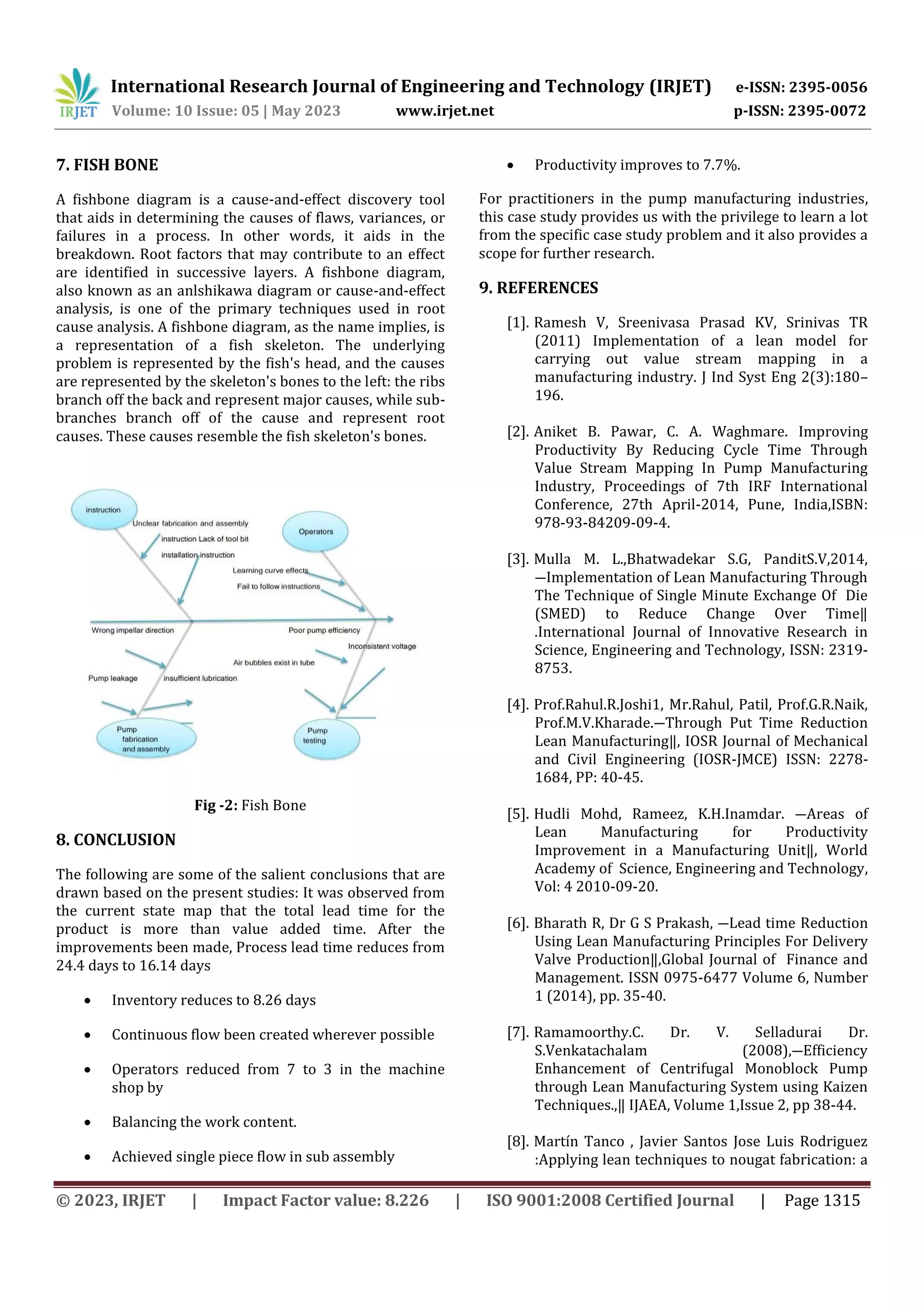 PRODUCTIVITY IMPROVEMENT USING LEAN TOOLS IN PUMP INDUSTRY | PDF | Mechanical and Industrial ...