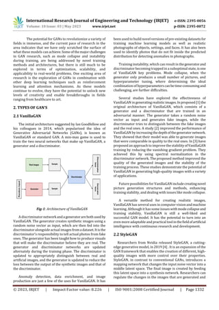 Exploring The Potential of Generative Adversarial Network: A Comparative Study Of GAN | PDF