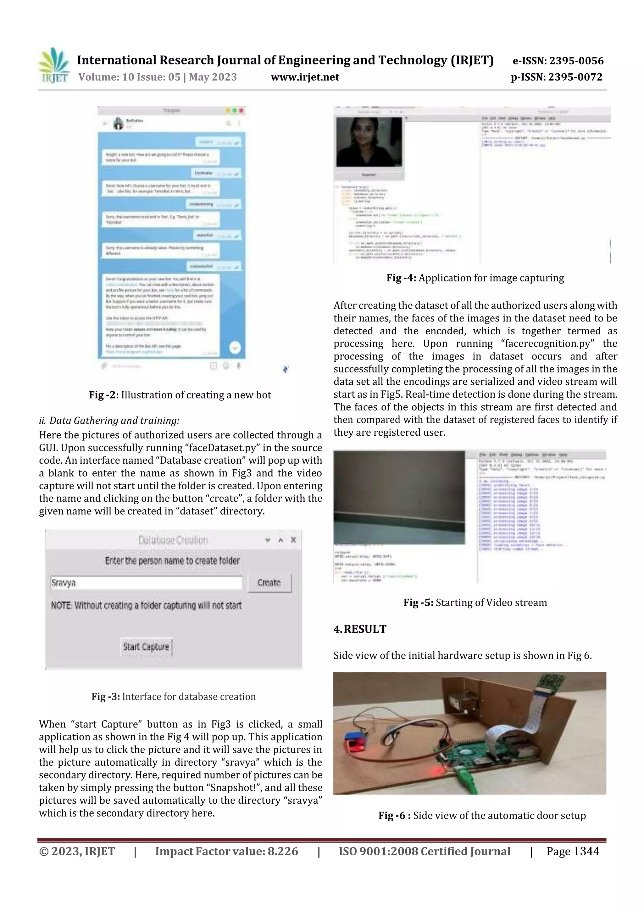 AUTOMATIC DOOR UNLOCK WITH FACIAL RECOGNITION USING IoT | PDF