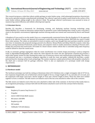 Development of Automated Trash Collecting Boat using Machine Learning | PDF