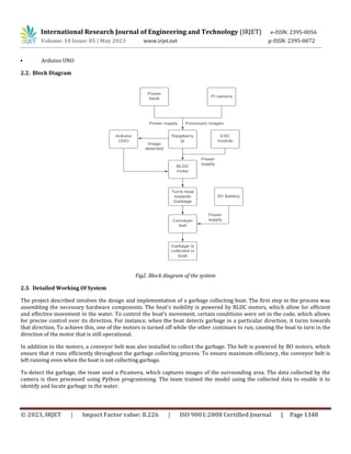 Development of Automated Trash Collecting Boat using Machine Learning | PDF