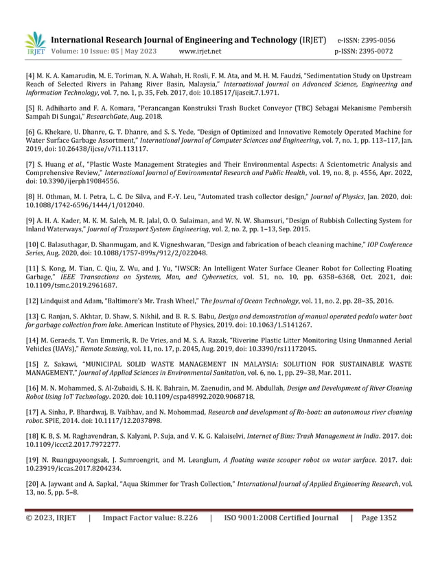 Development Of Automated Trash Collecting Boat Using Machine Learning