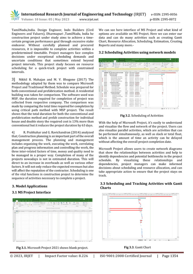 Planning, Scheduling and Allocation of Resources for Multi – storiedStructure using Microsoft ...