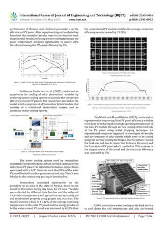 Review of Various Cooling Techniques to Improve the Performance of the ...