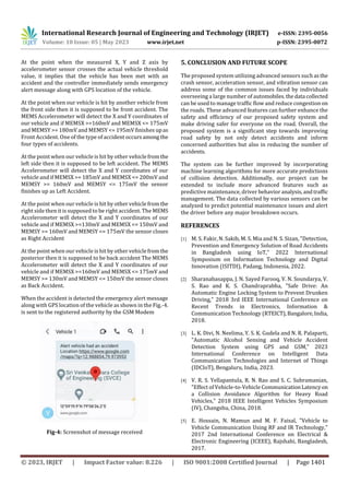 ACCIDENT DETECTION AND AVOIDANCE USING VEHICLE TO VEHICLE COMMUNICATION (V2V) | PDF