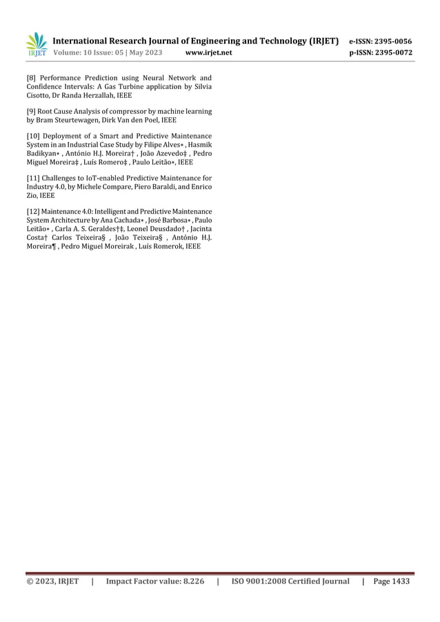 Developing Algorithm For Fault Detection And Classification For Dc Motor Using Predictive