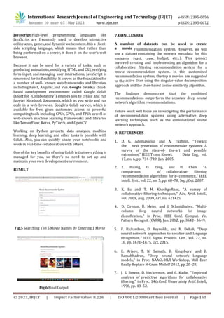 MOVIE RECOMMENDATION SYSTEM USING COLLABORATIVE FILTERING | PDF
