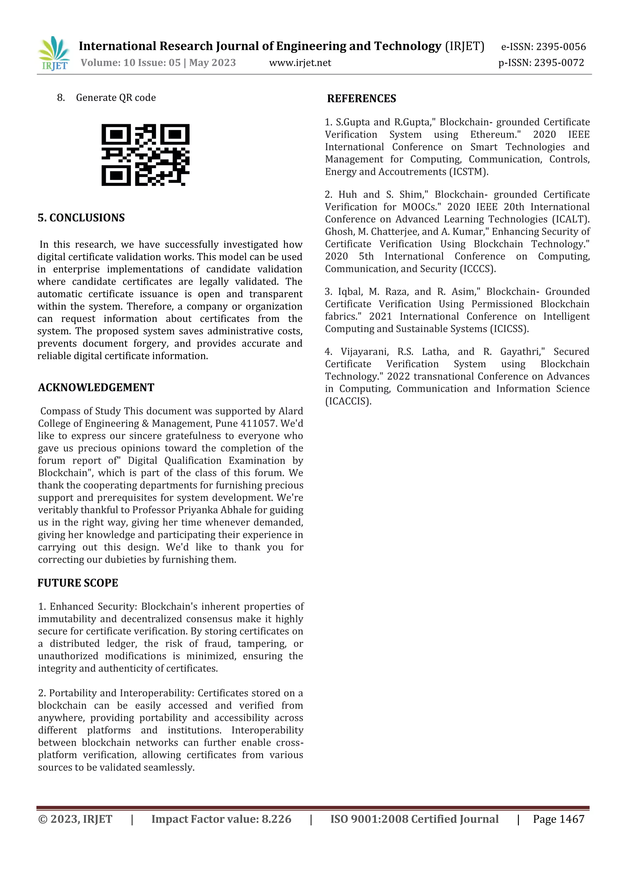 Digital Certificate Verification Using Blockchain Pdf