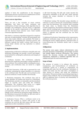 Digital Certificate Verification using Blockchain | PDF