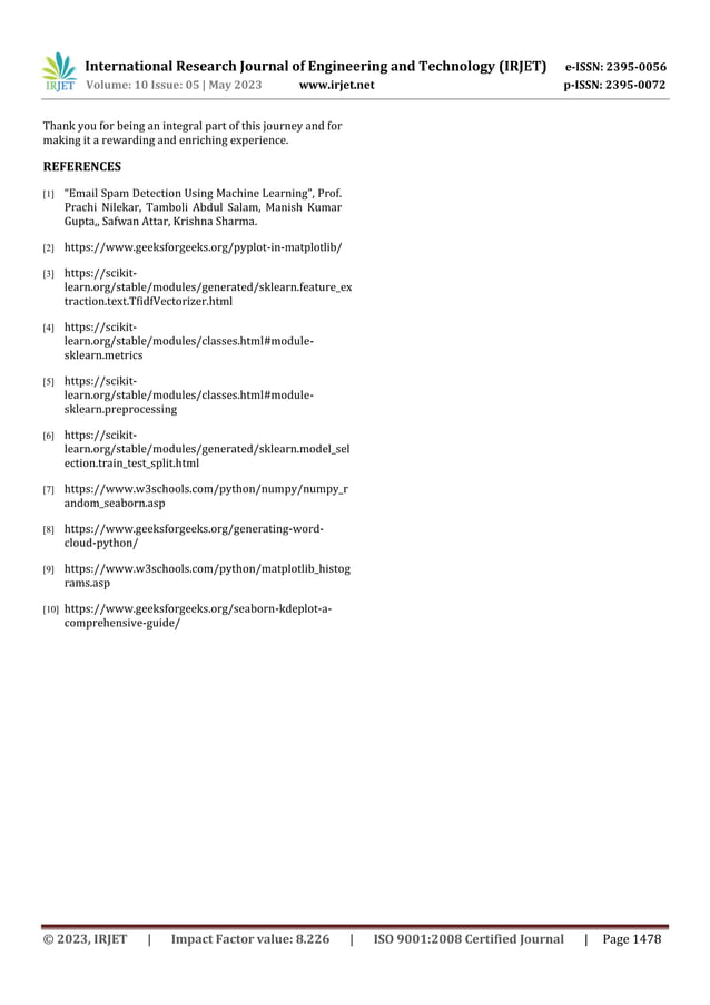 Email Spam Detection Using Machine Learning | PDF