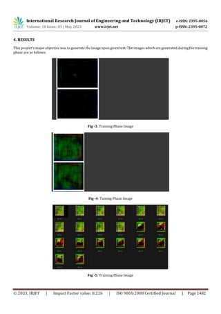 TEXT TO IMAGE GENERATION USING GAN | PDF