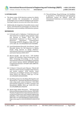 A DEVICE FOR AUTOMATIC DETECTION OF ELDERLY FALLS | PDF