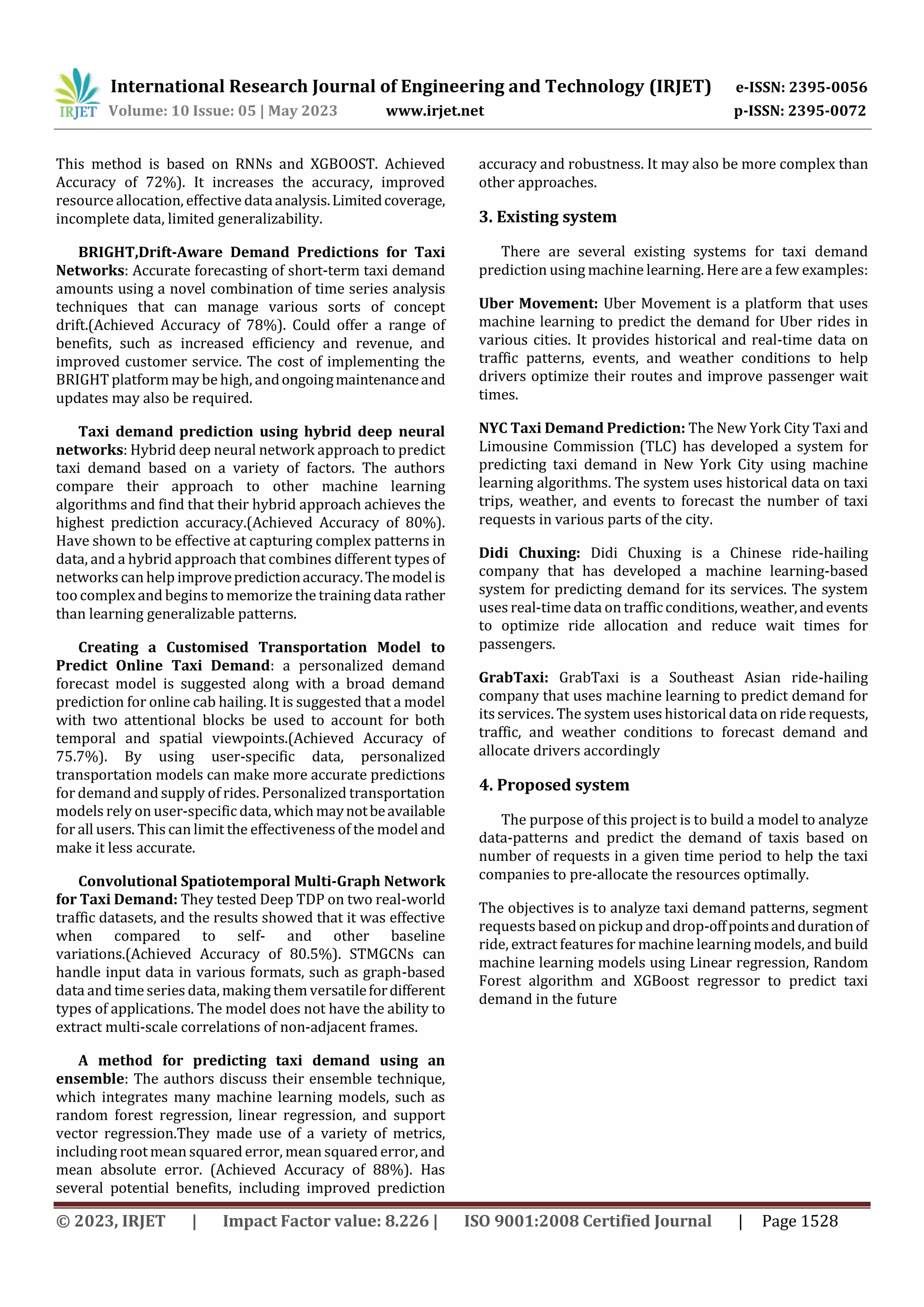 Taxi Demand Prediction using Machine Learning. | PDF