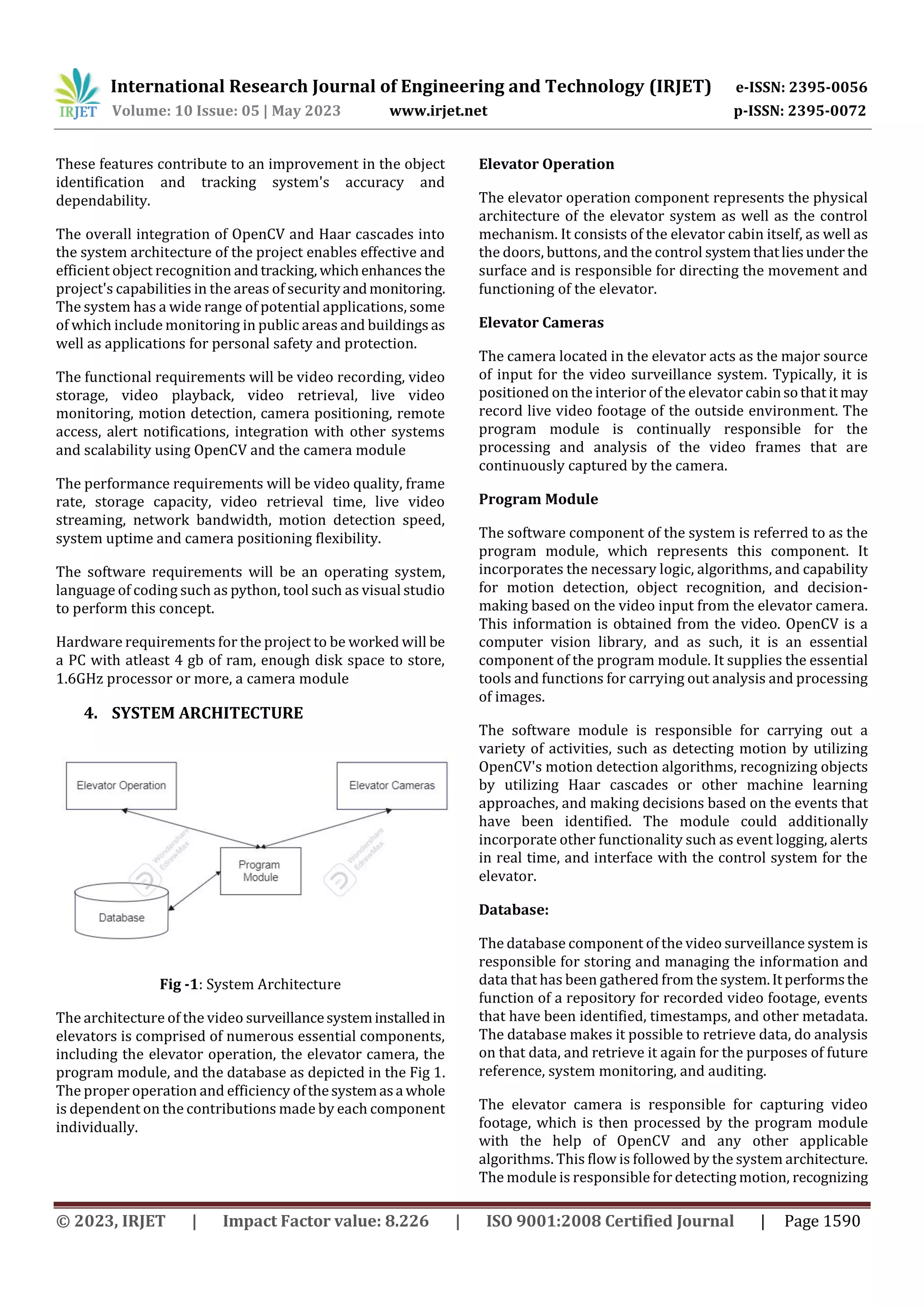 Advanced Intelligent Video Surveillance System In Elevators By Using ...